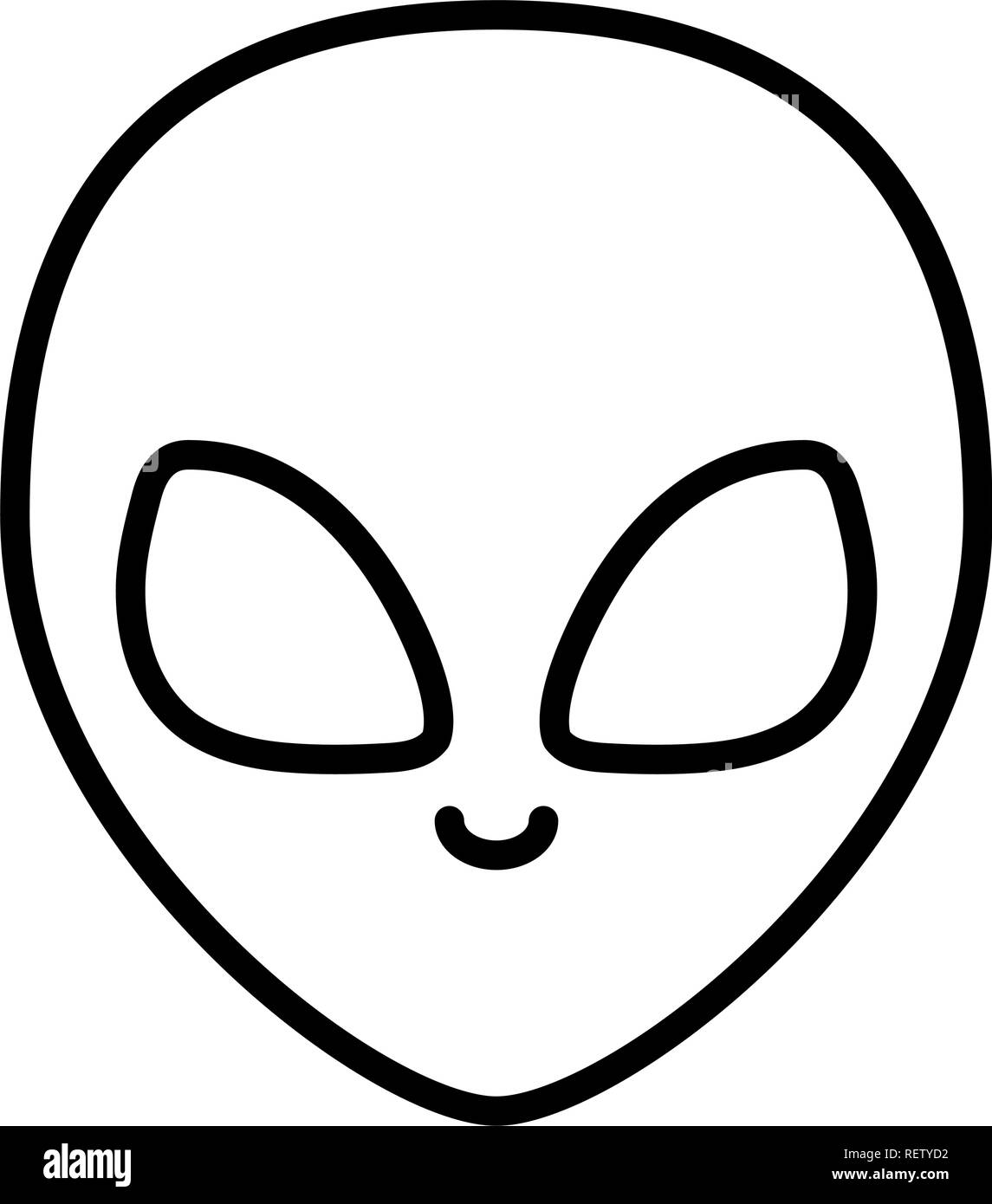 Alien icon over white background, vector illustration Stock Vector ...