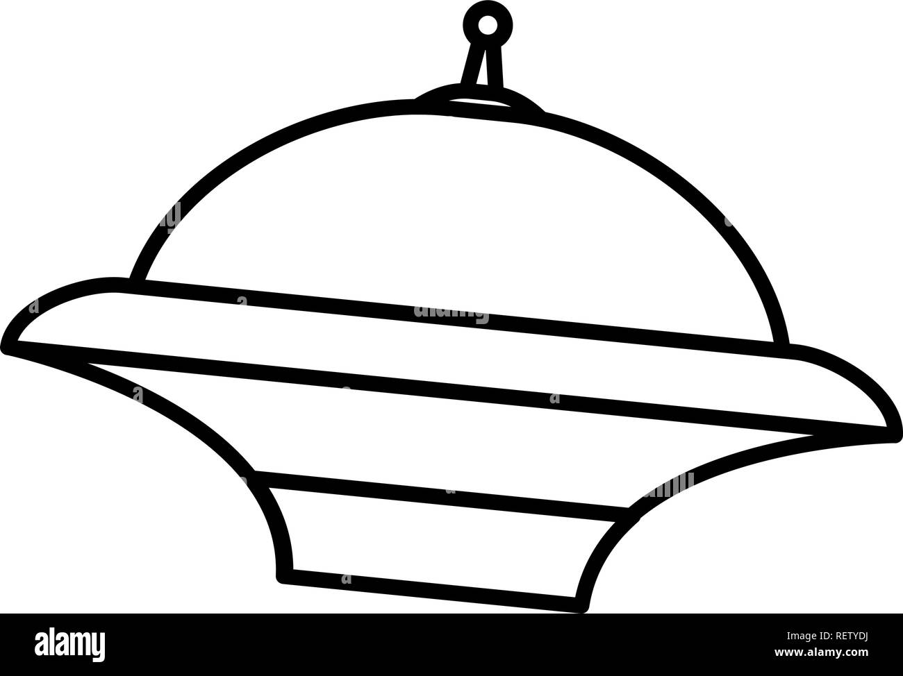 alien spaceship icon over white background, vector illustration Stock ...