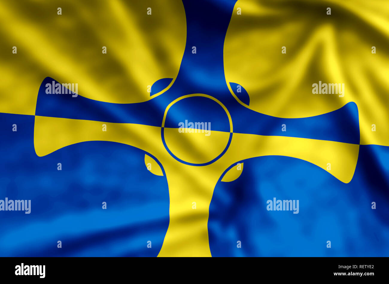 County Durham stylish waving and closeup flag illustration. Perfect for ...