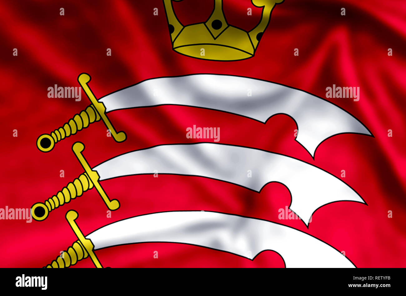 Middlesex stylish waving and closeup flag illustration. Perfect for ...