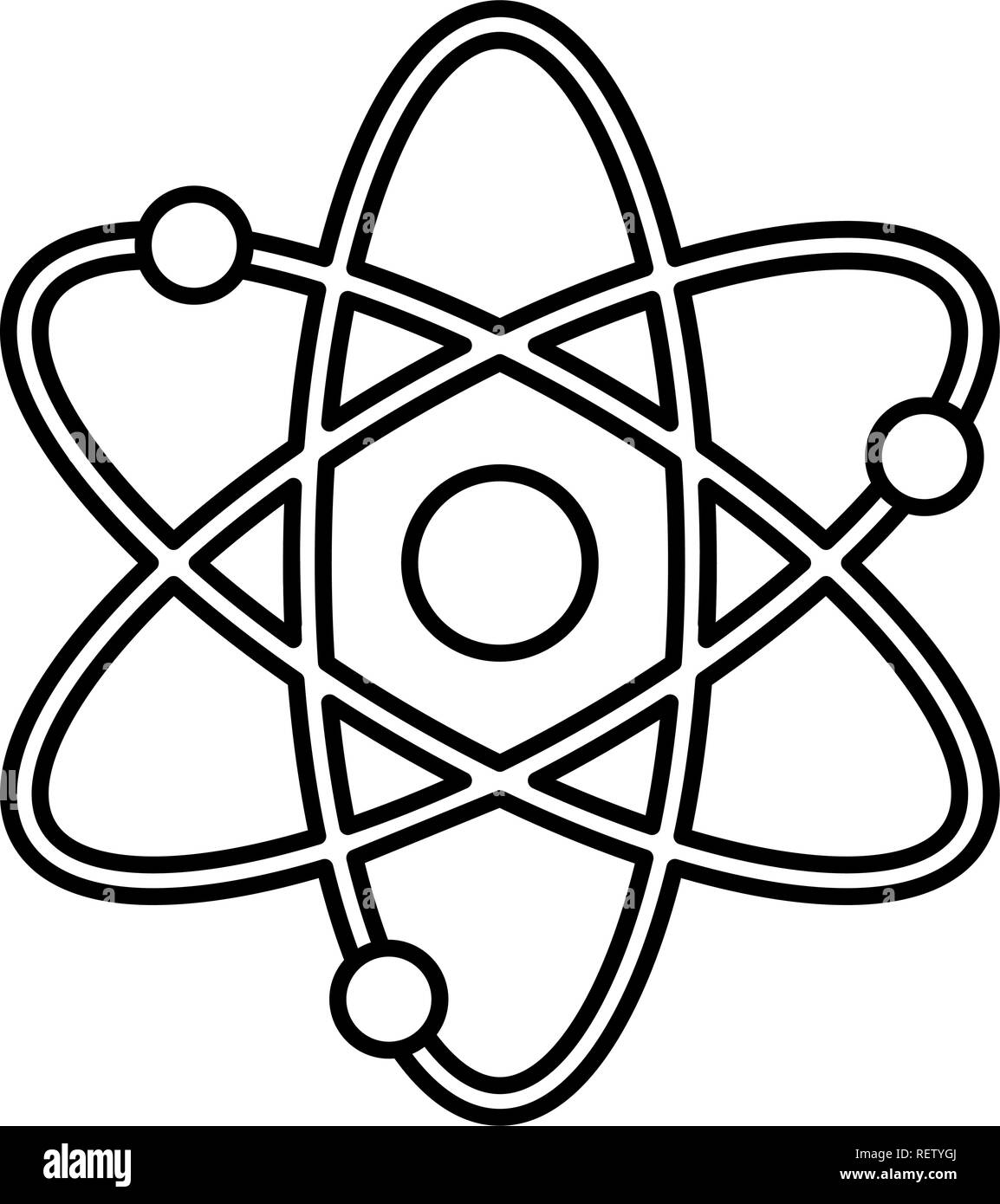 atom icon over white background, vector illustration Stock Vector Image ...