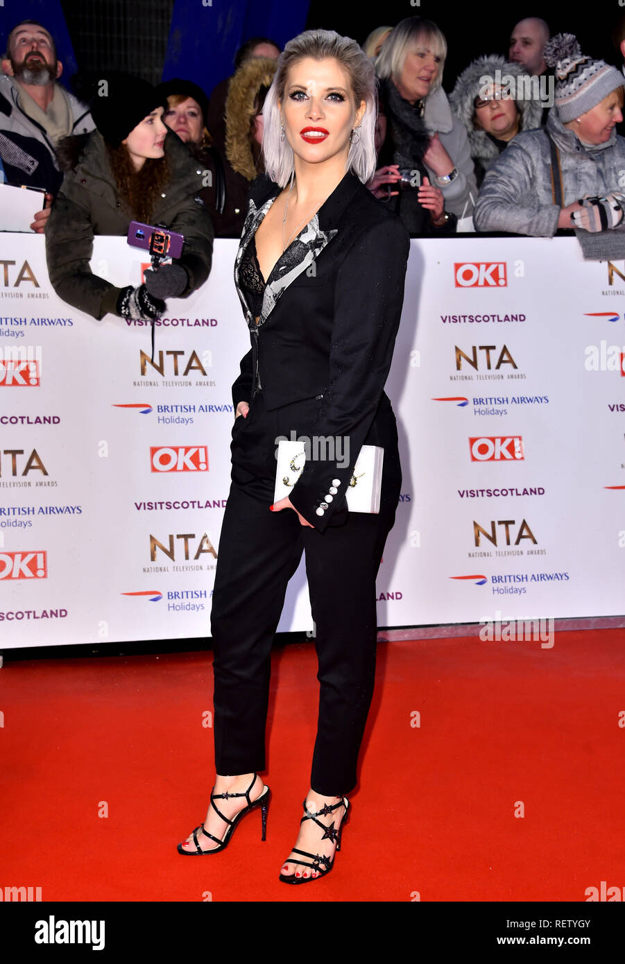 Pips Taylor attending the National Television Awards 2019 held at the ...