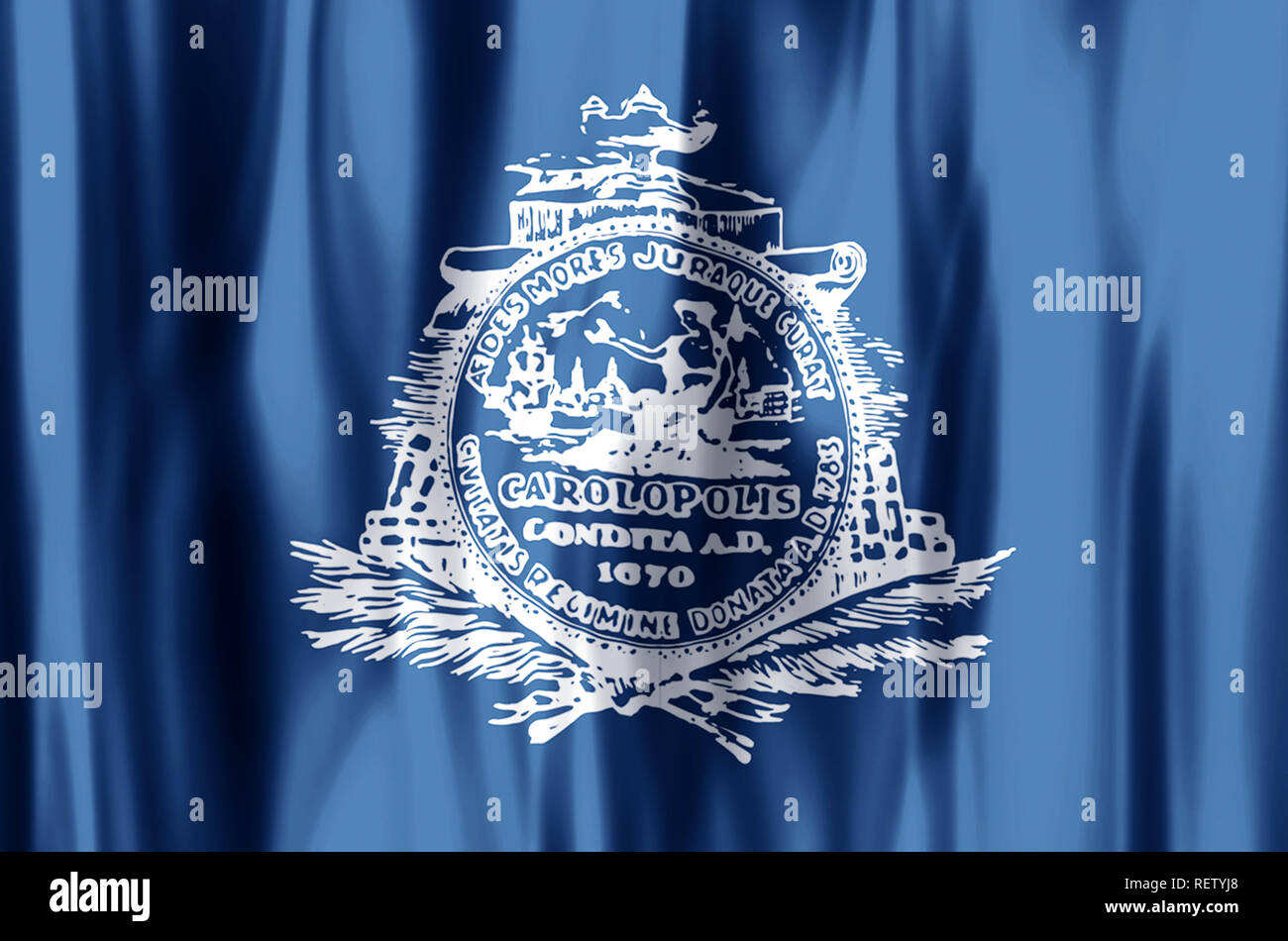 Charleston stylish waving and closeup flag illustration. Perfect for ...