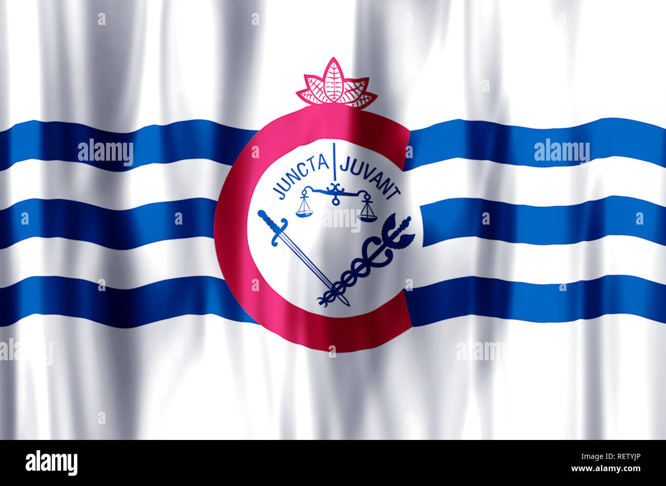 Cincinnati Ohio stylish waving and closeup flag illustration. Perfect ...