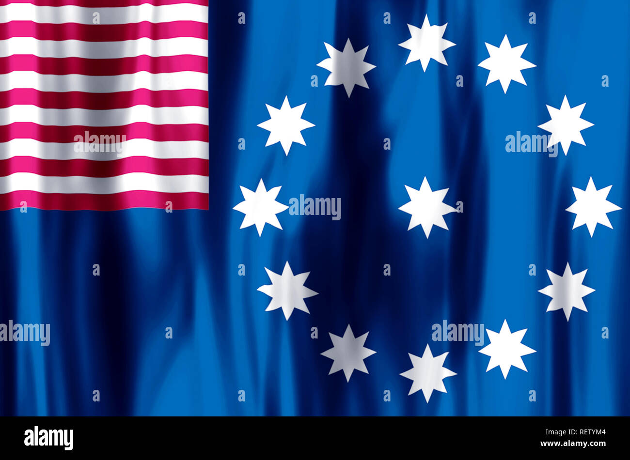 Easton Pennsylvania stylish waving and closeup flag illustration ...