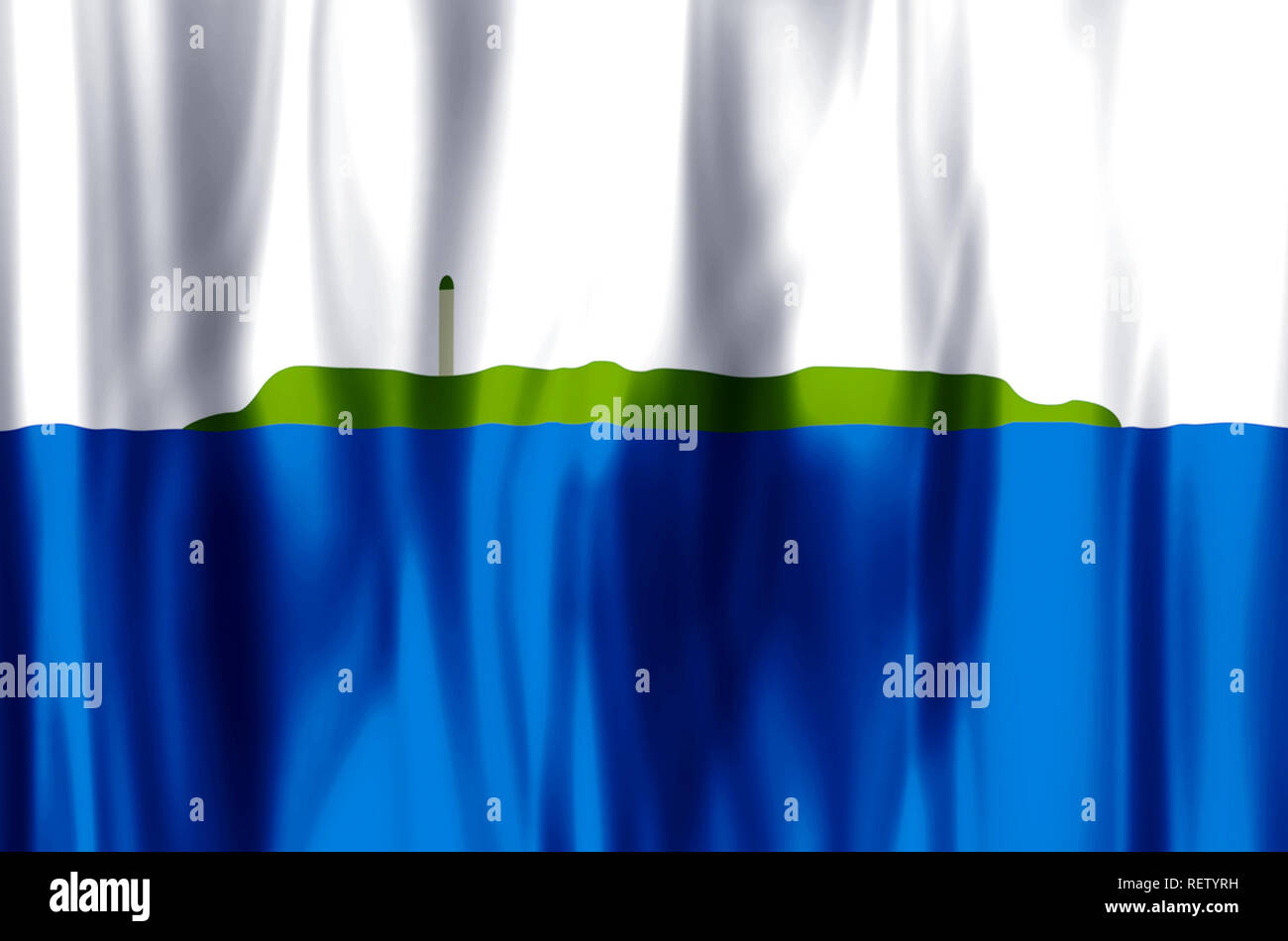 Navassa Island stylish waving and closeup flag illustration. Perfect ...