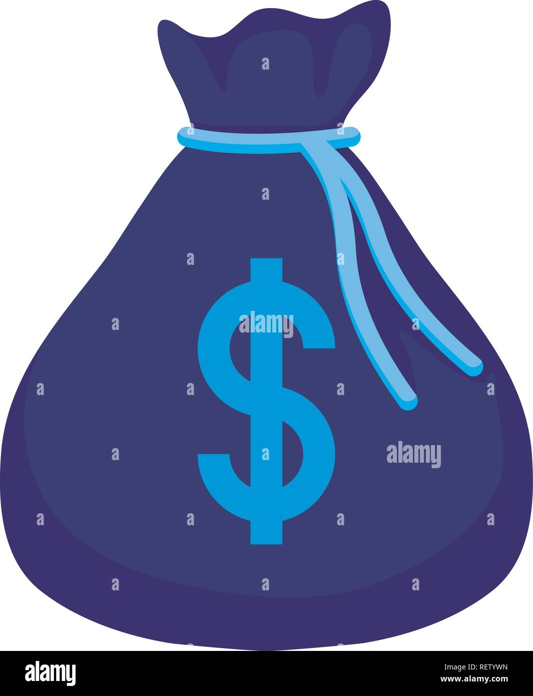 Money bag icon over white background, vector illustration Stock Vector ...