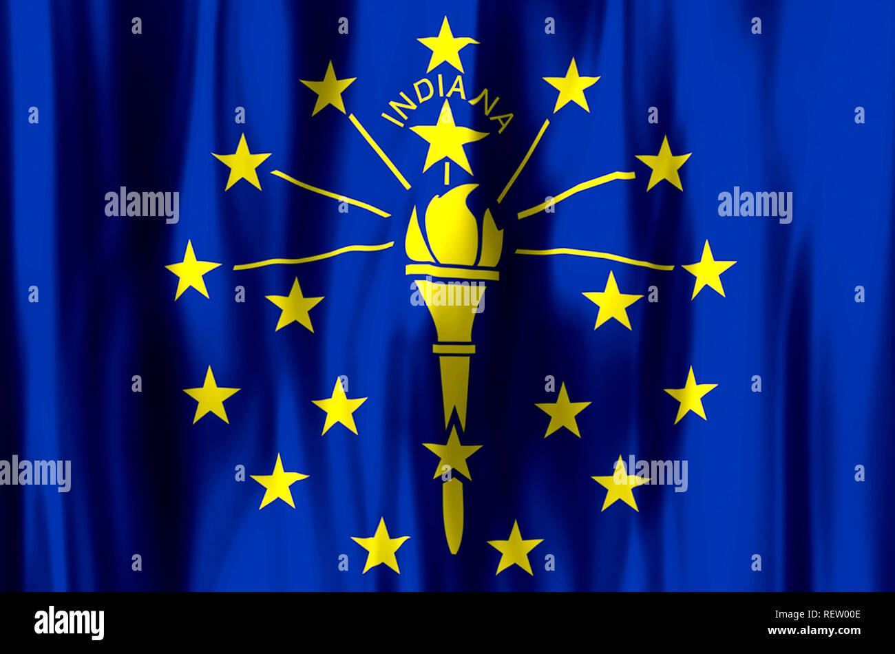 Indiana stylish waving and closeup flag illustration. Perfect for ...