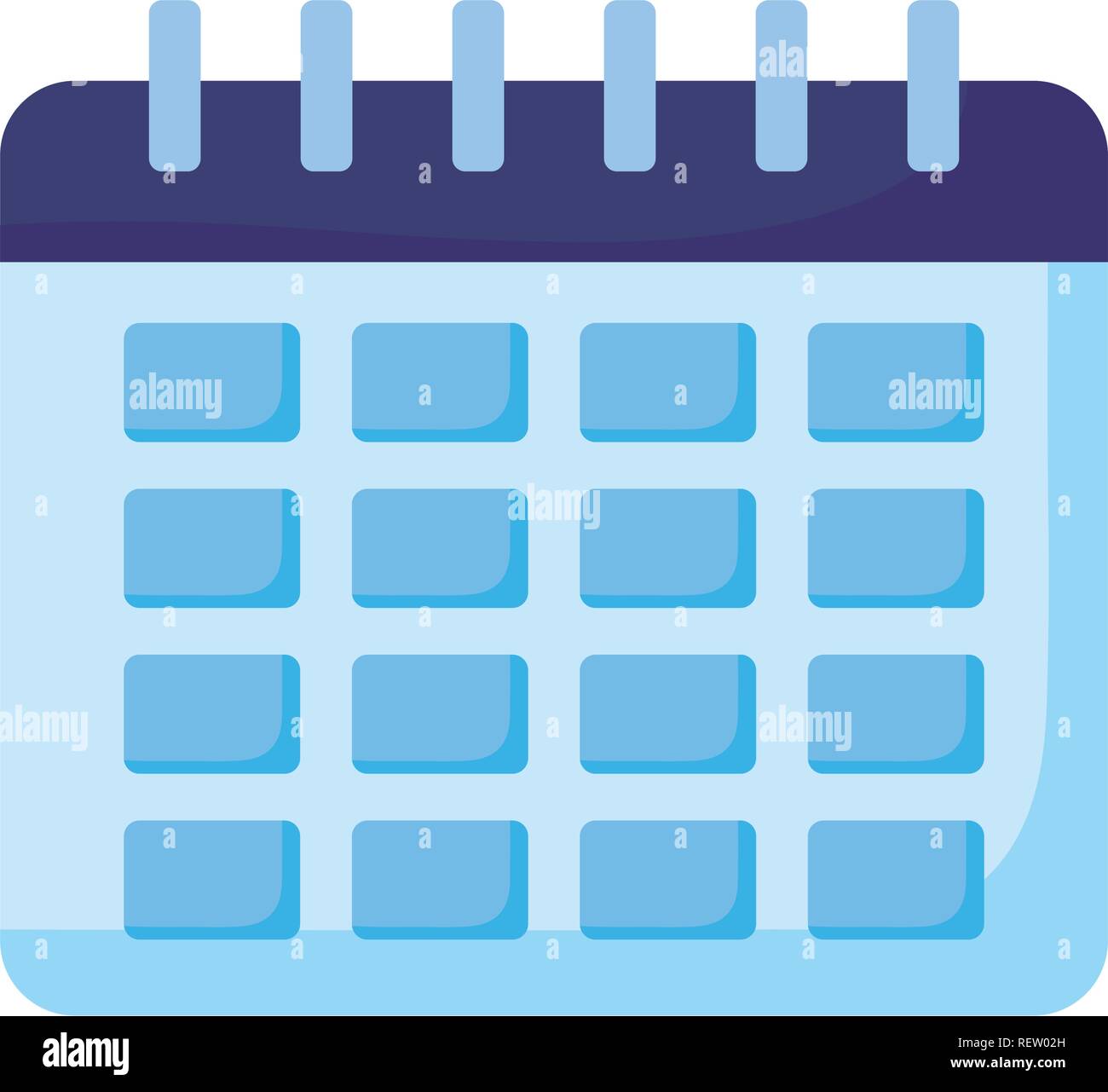 calendar planner icon over white background, vector illustration Stock ...