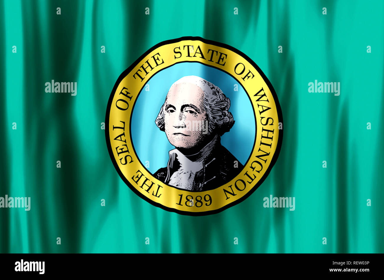 Washington stylish waving and closeup flag illustration. Perfect for ...