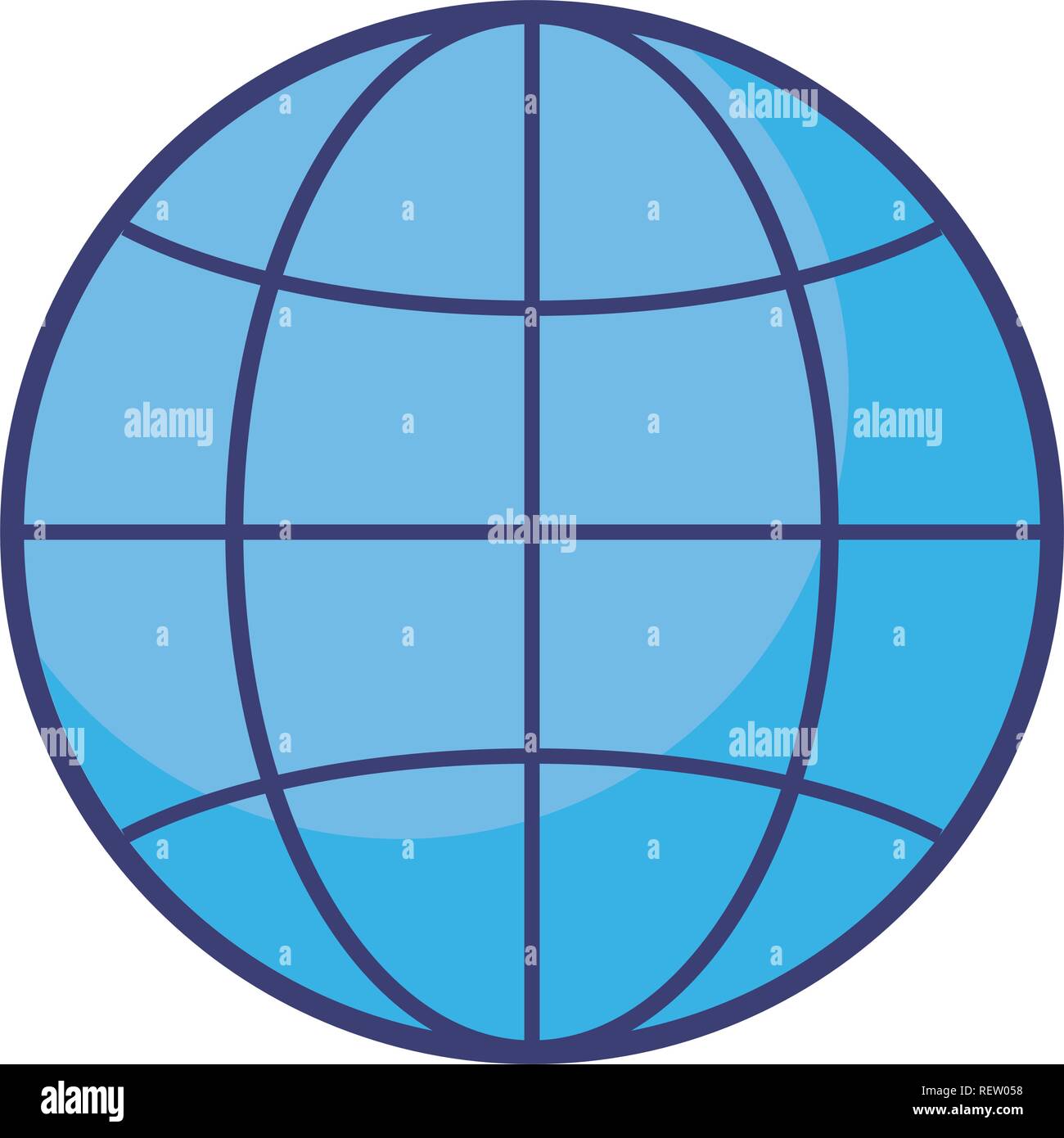 global sphere icon over white background, vector illustration Stock ...