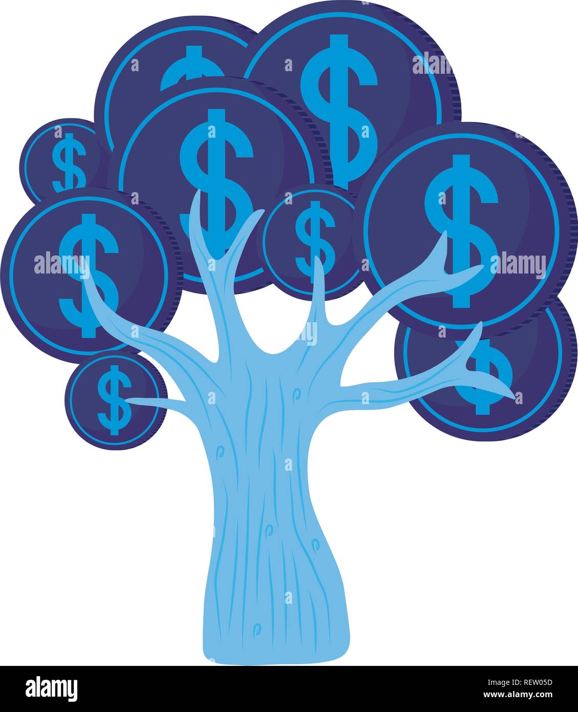 Money tree icon over white background, vector illustration Stock Vector ...