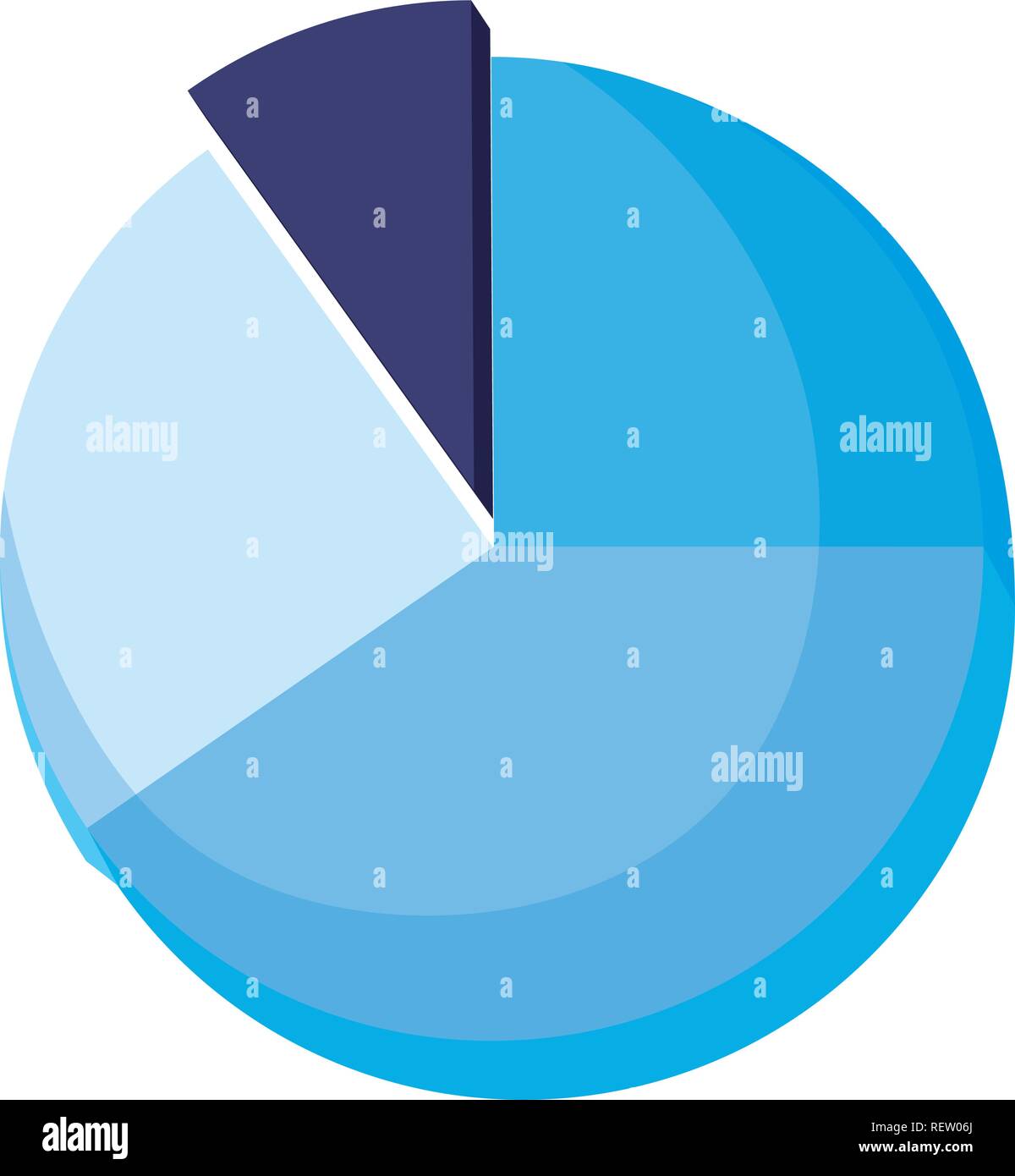 pie chart icon over white background, vector illustration Stock Vector ...