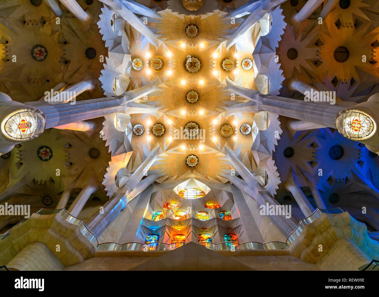 Sagrada familia vaulted ceiling hi-res stock photography and images - Alamy
