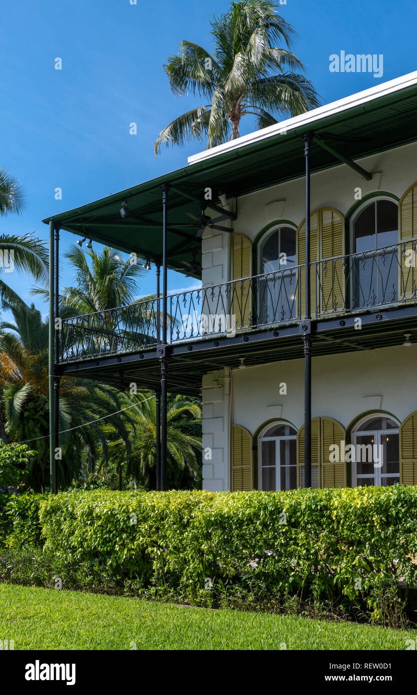 Ernest Hemingway's house and museum in Key West, Florida, USA Stock ...
