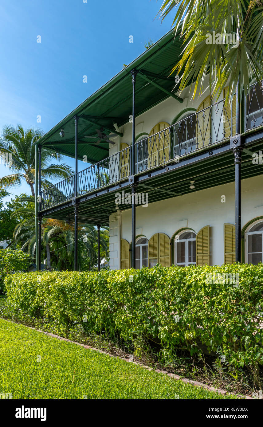 Ernest Hemingway's house and museum in Key West, Florida, USA Stock ...