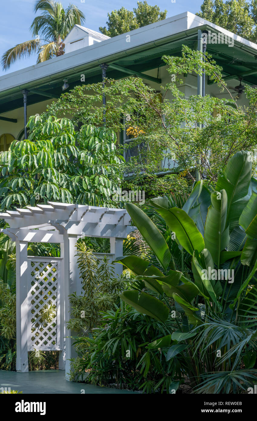 Ernest Hemingway's house and museum in Key West, Florida, USA Stock ...