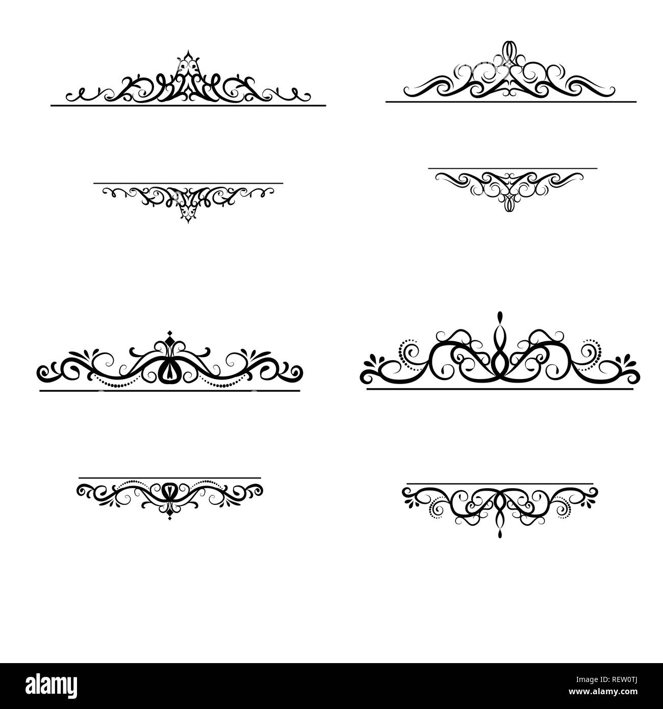 Vintage vector swirl frame set Stock Vector Image & Art - Alamy