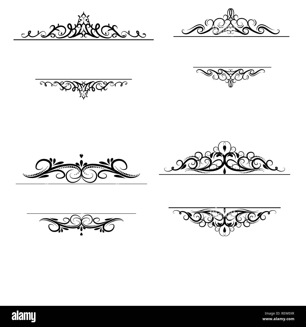 Vintage vector swirl frame set Stock Vector Image & Art - Alamy