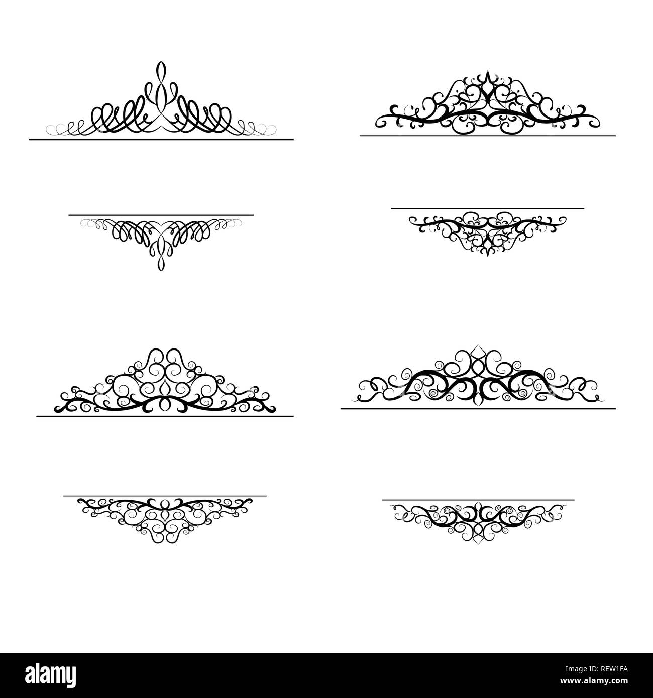 Vintage vector swirl frame set Stock Vector Image & Art - Alamy