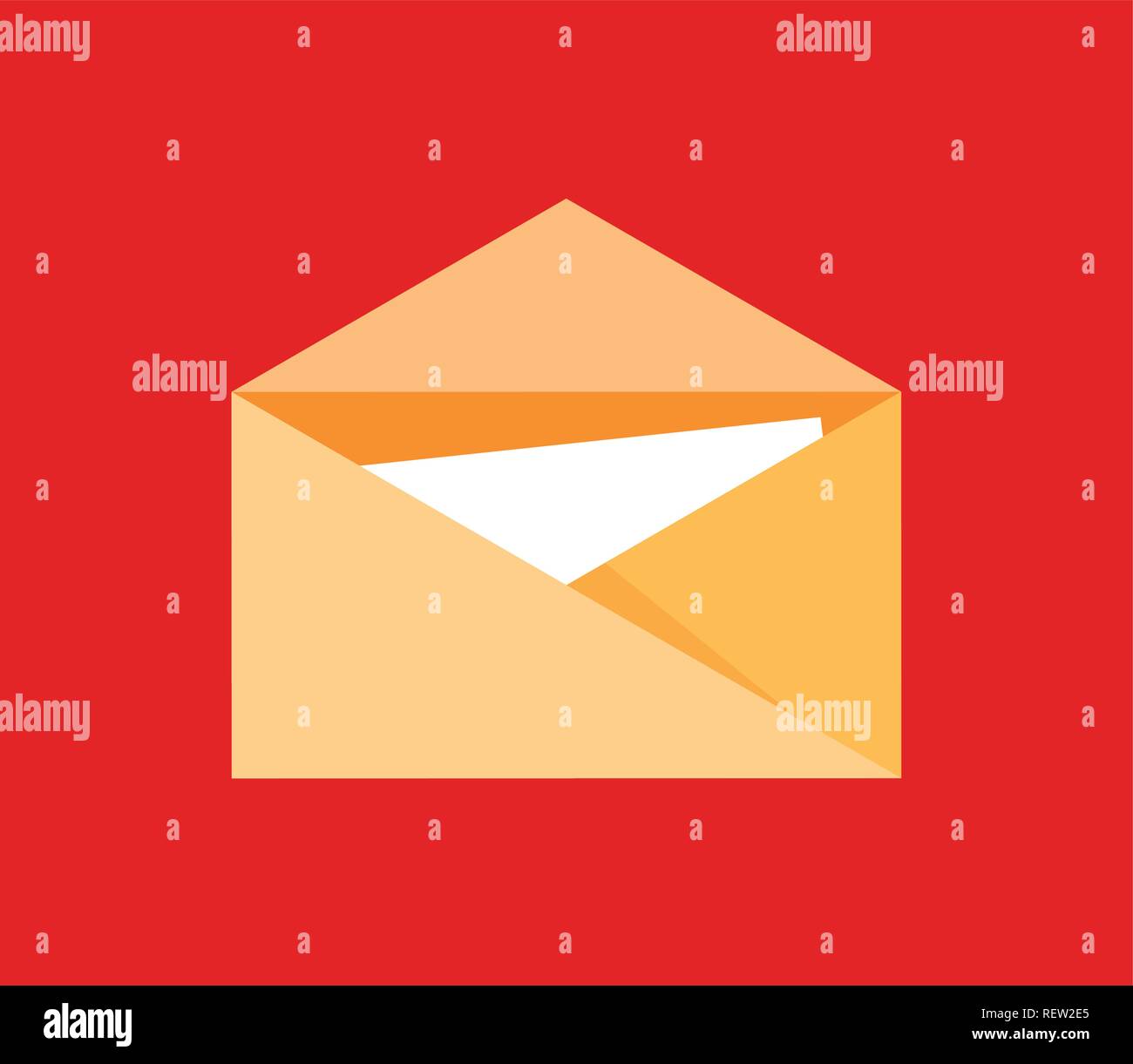 Icon of post letter symbol in flat style for email interface or logo ...