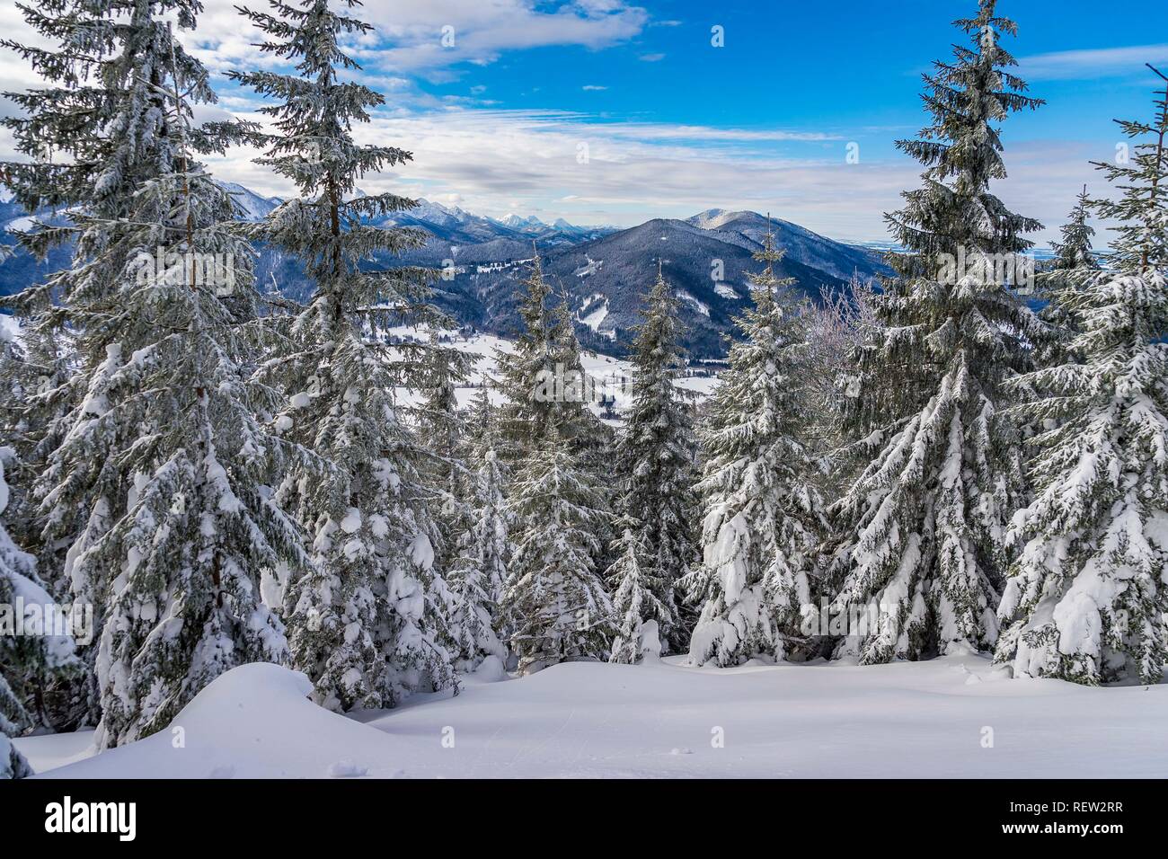 Fantastic winter landscape. colorful sky glowing by sunlight Stock ...