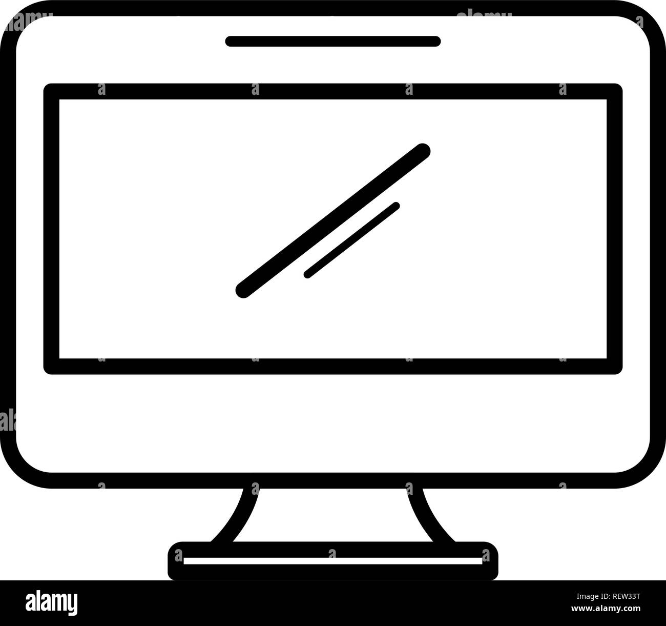 computer icon over white background, vector illustration Stock Vector ...