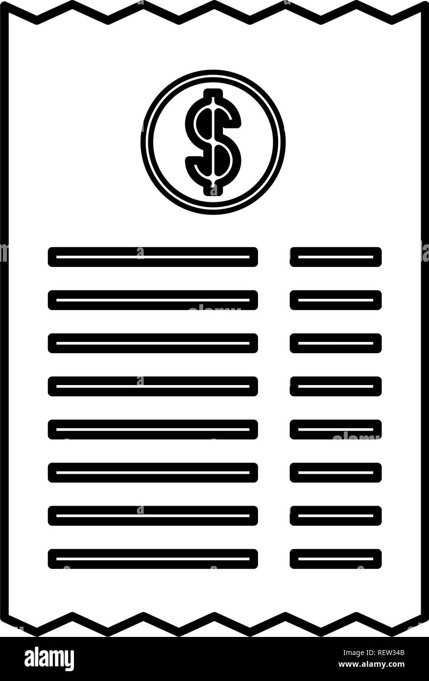 invoice icon over white background, vector illustration Stock Vector ...