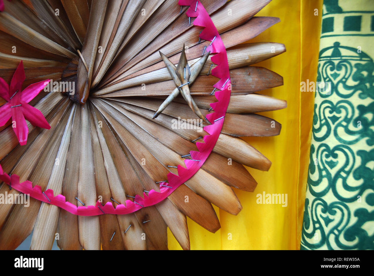 Traditional Balinese offering made for gods hanging outside Hindu ...