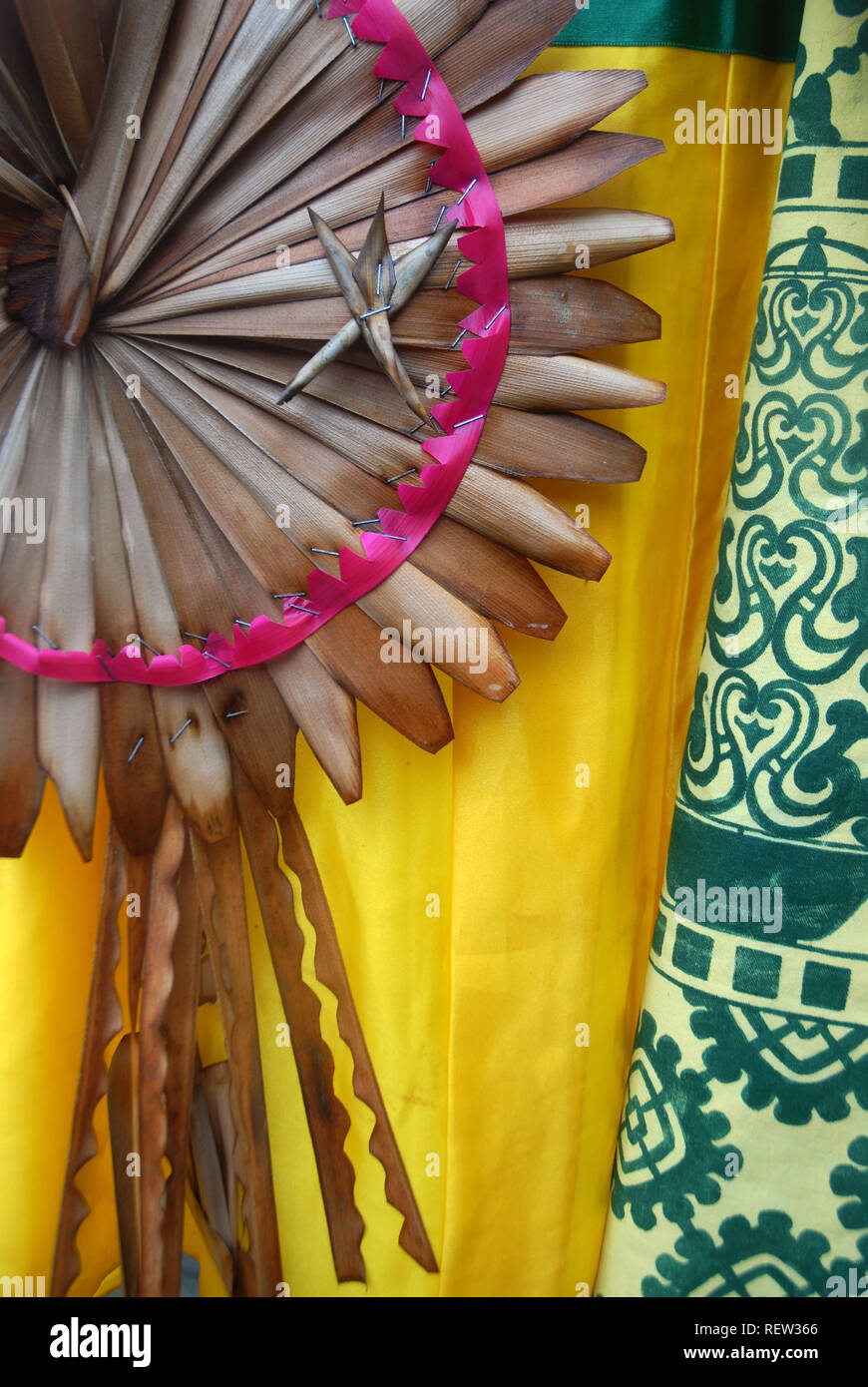 Traditional Balinese offering made for gods hanging outside Hindu ...