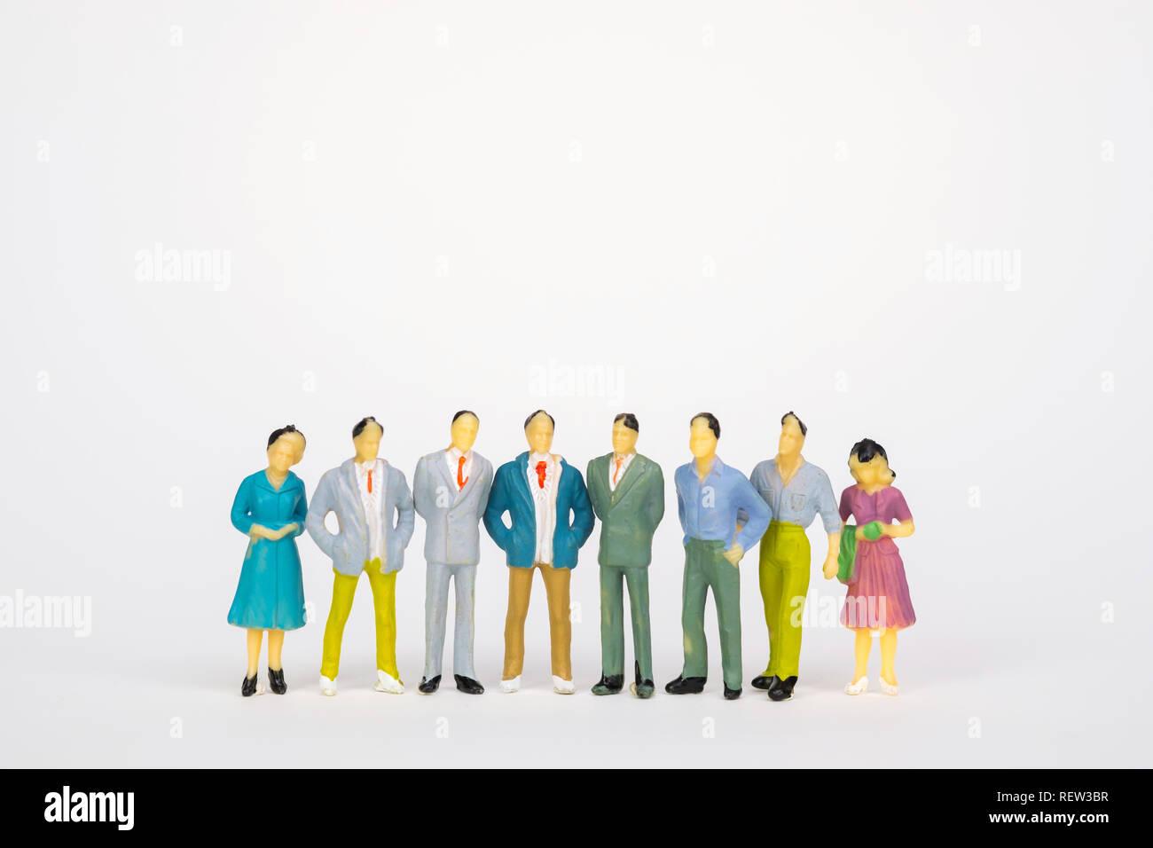 Group of figure miniature businessman or small people investor and ...