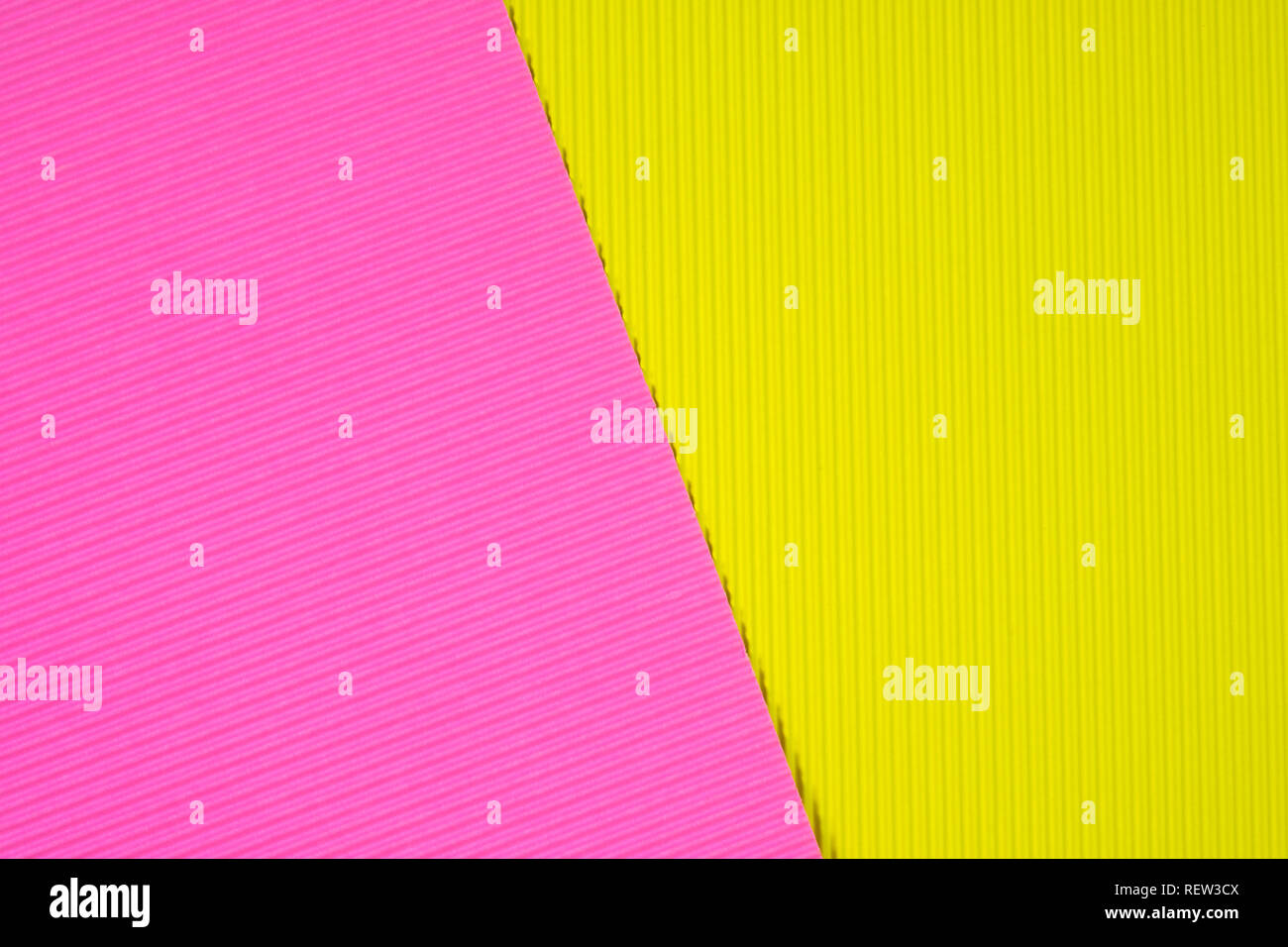 Pink and yellow corrugated paper texture, use for background. vivid ...