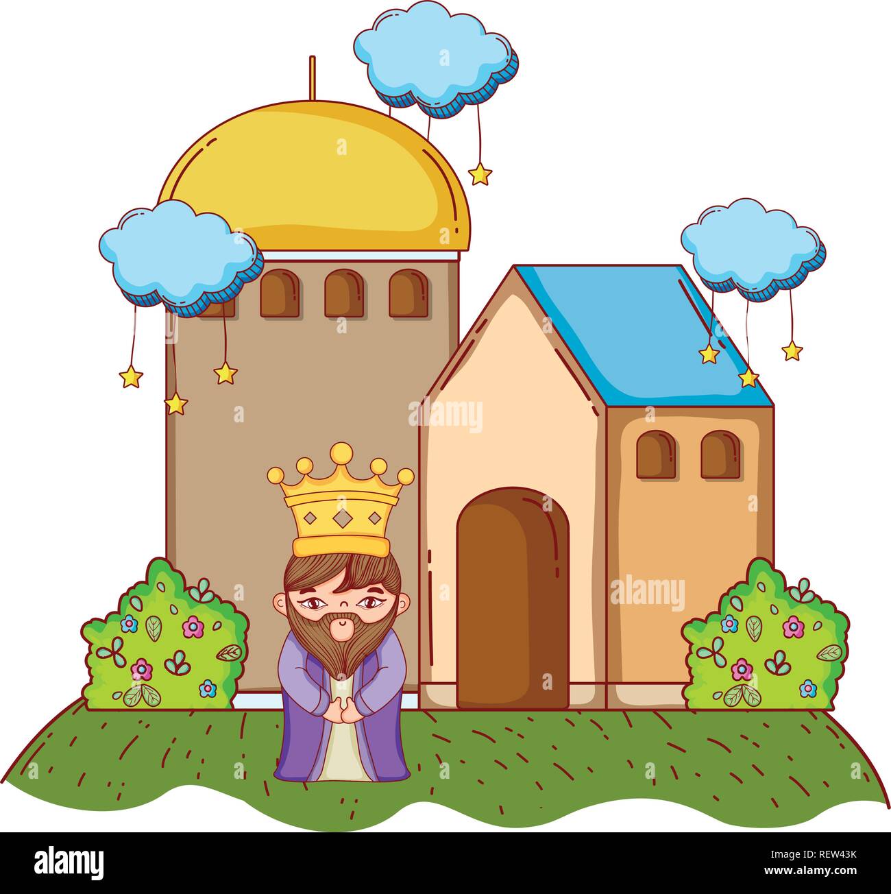wise man king cartoon Stock Vector Image & Art - Alamy