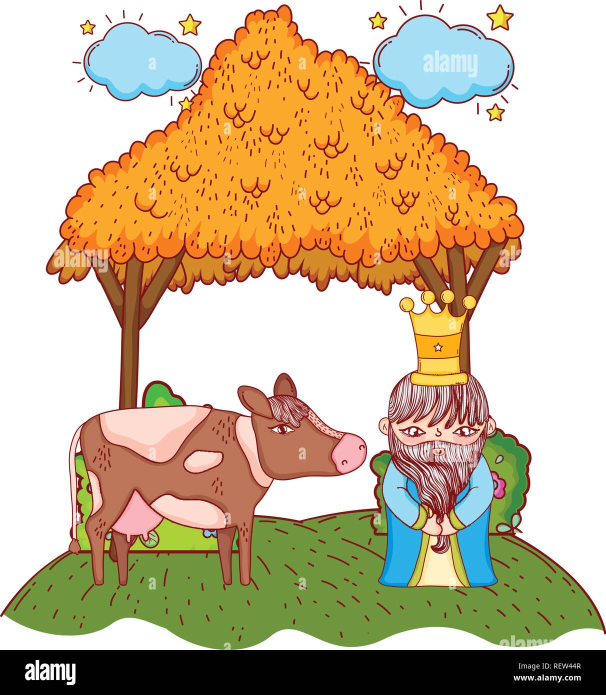 wise man king cartoon Stock Vector Image & Art - Alamy