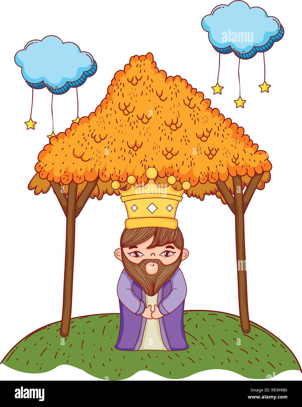 wise man king cartoon Stock Vector Image & Art - Alamy