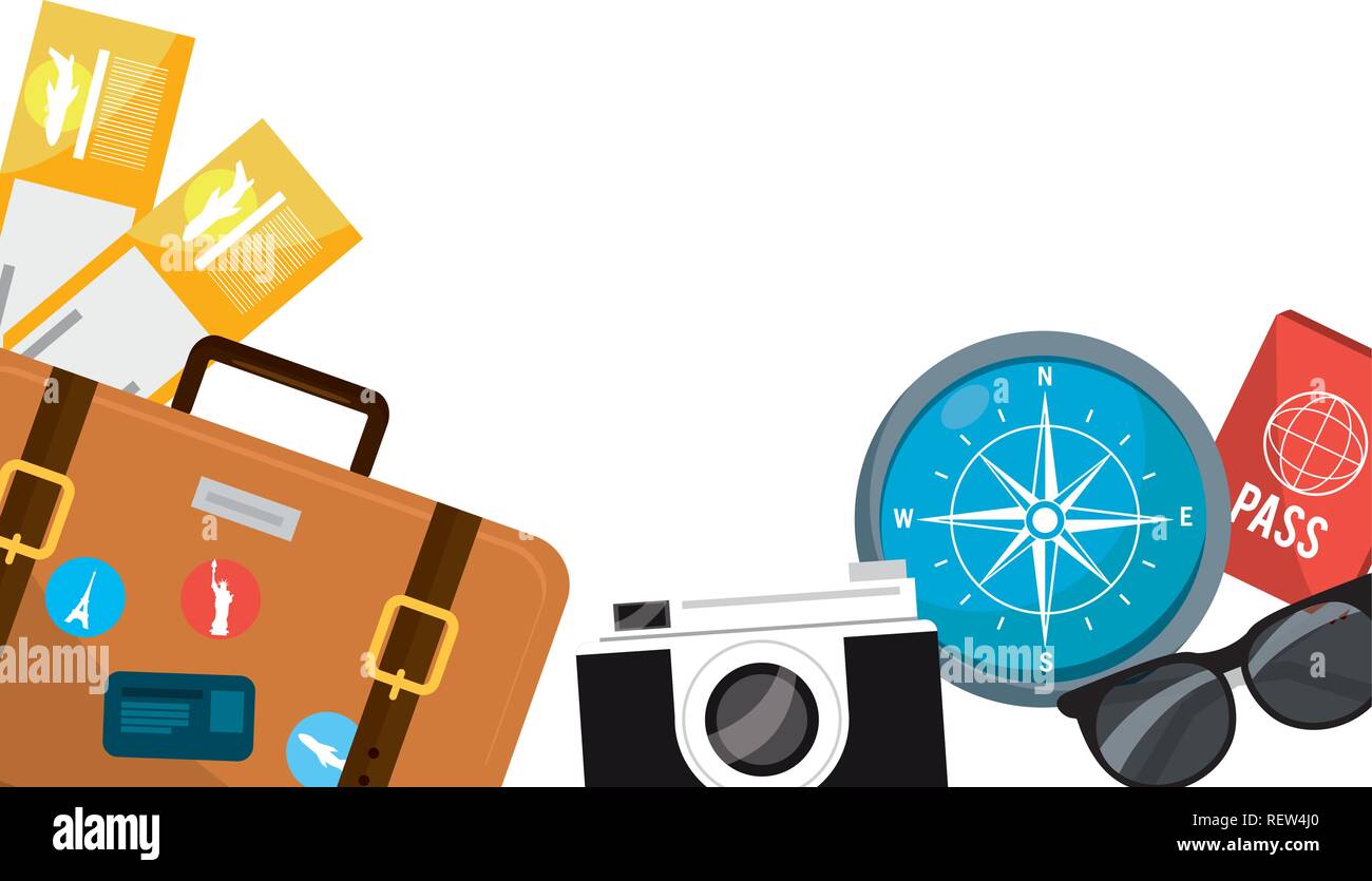 travel luggage cartoon Stock Vector Image & Art - Alamy