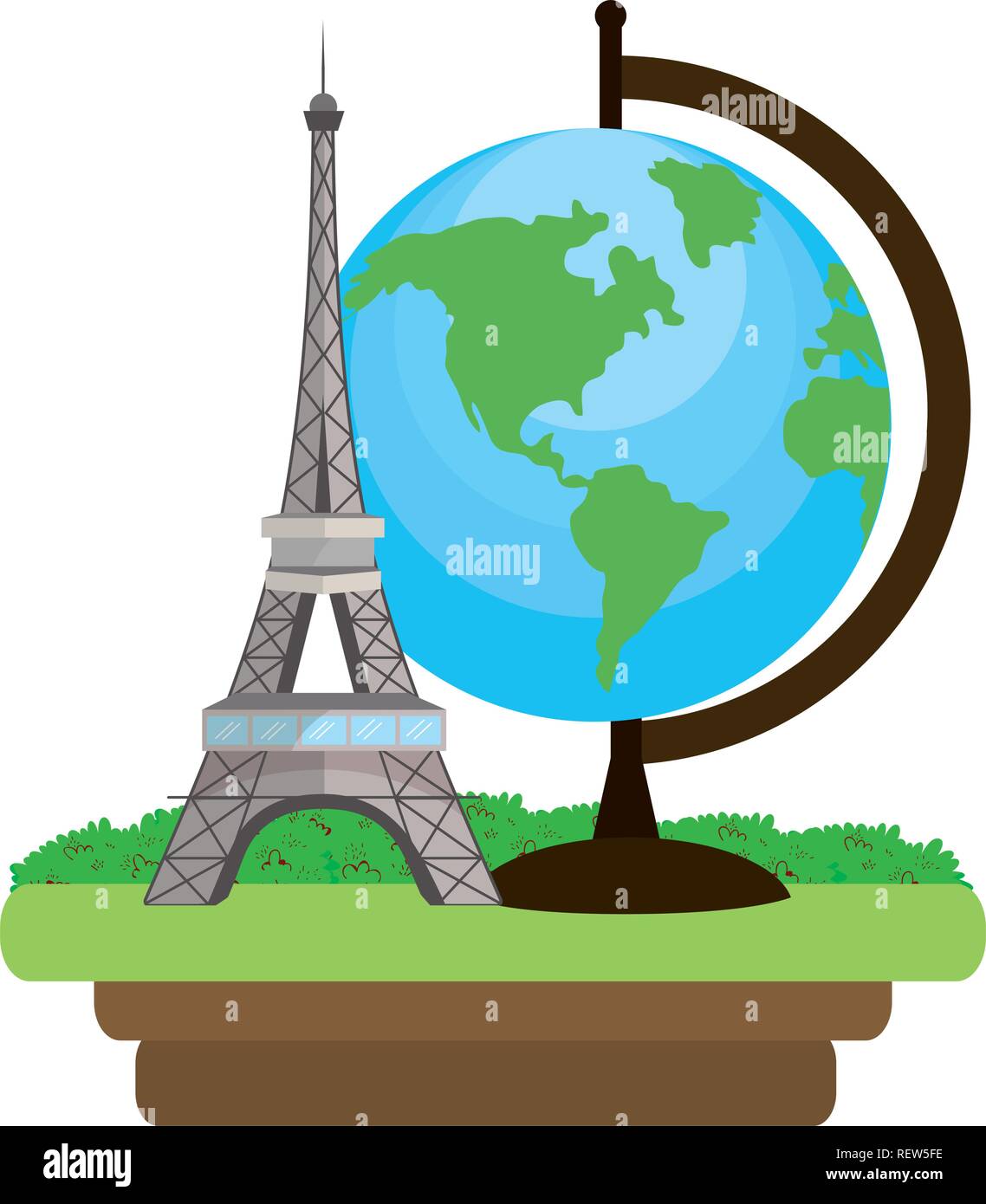 Paris sunset eiffel tower Stock Vector Images - Alamy