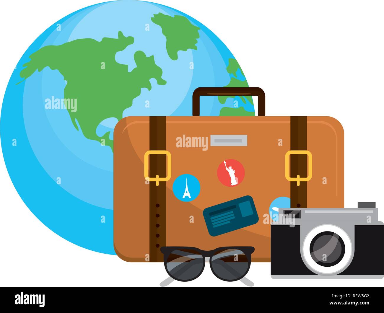 travel luggage cartoon Stock Vector Image & Art - Alamy