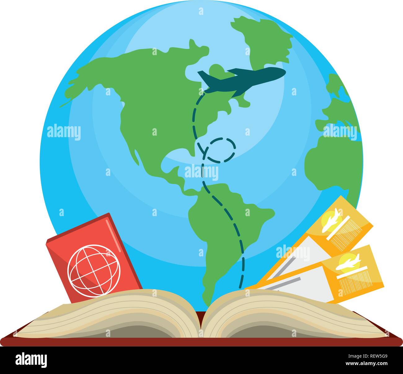travel items and book icon Stock Vector Image & Art - Alamy