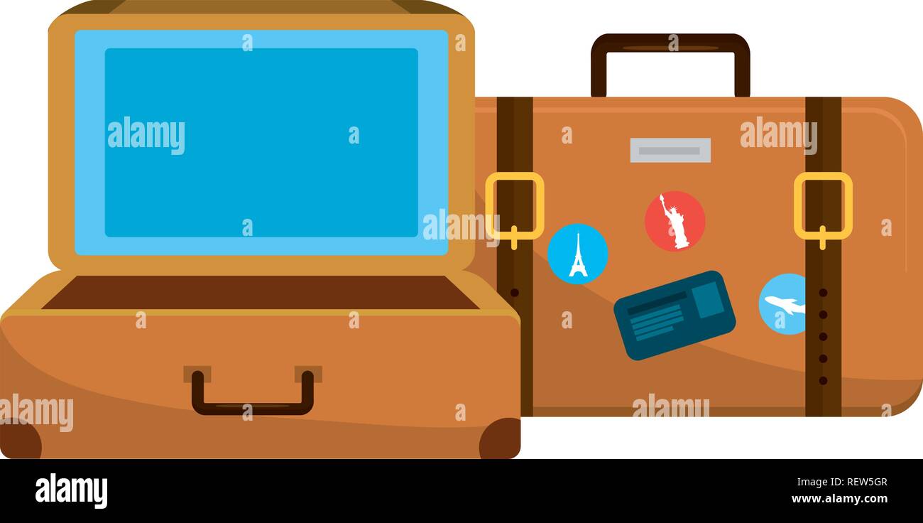 travel luggage cartoon Stock Vector Image & Art - Alamy