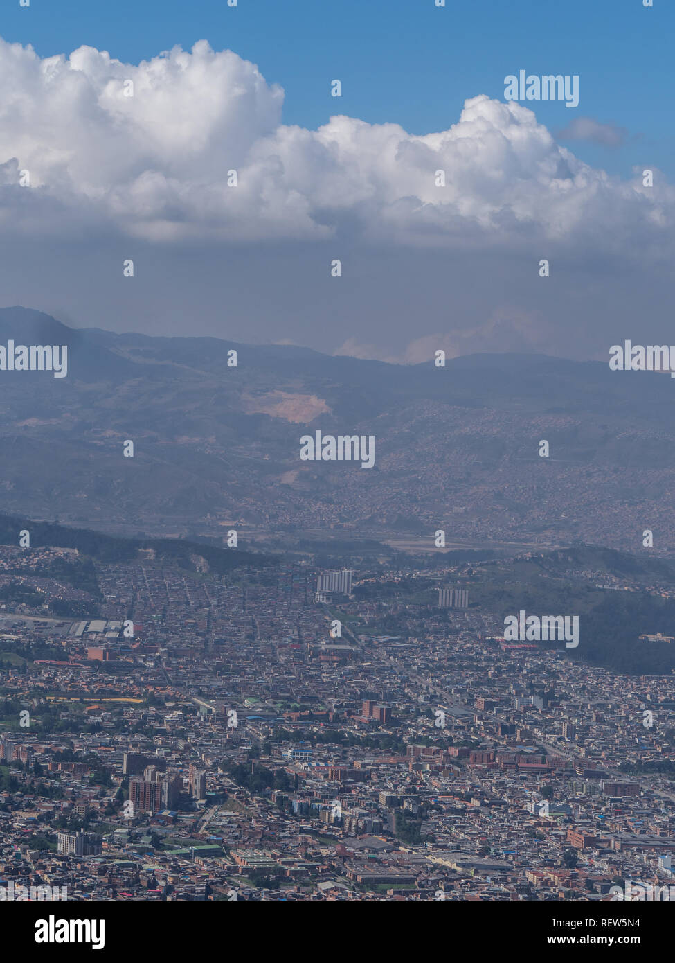 Bogota, Colombia - November 23, 2018: View for the center of Bogota ...