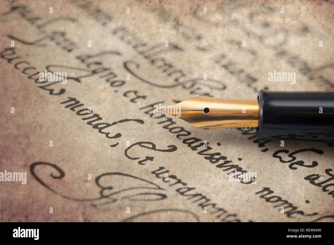 Elegant Pen Writing On Paper