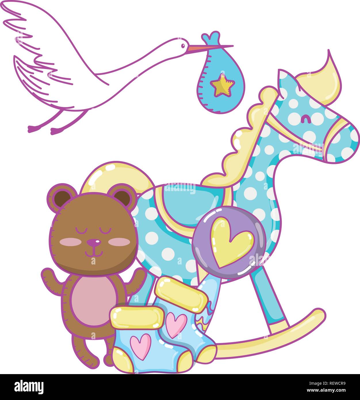 Baby shower cartoon Stock Vector Image & Art - Alamy