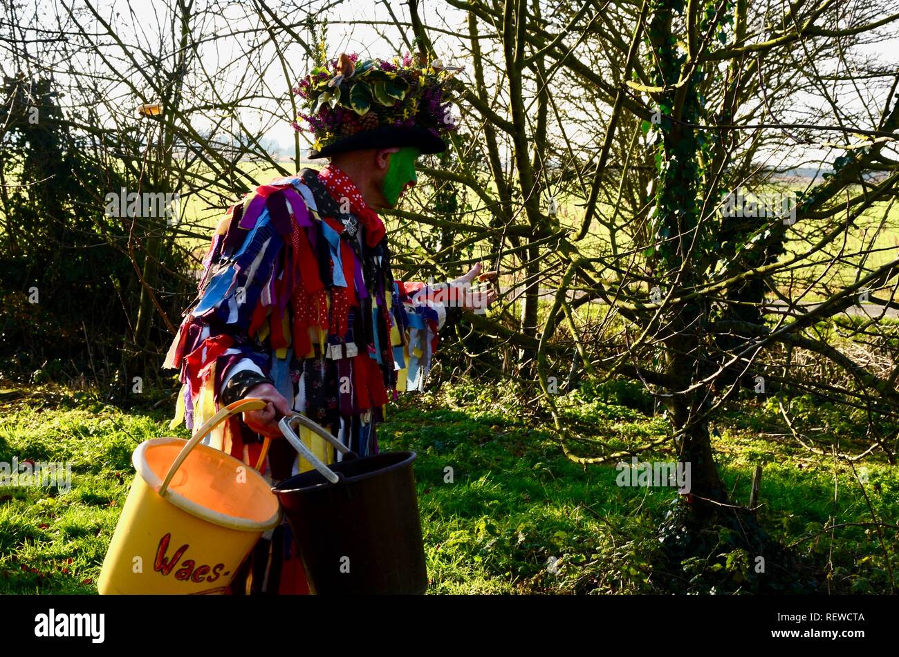 Grimsby Morris Men at the traditional Wassail celebration at Skidbrooke ...