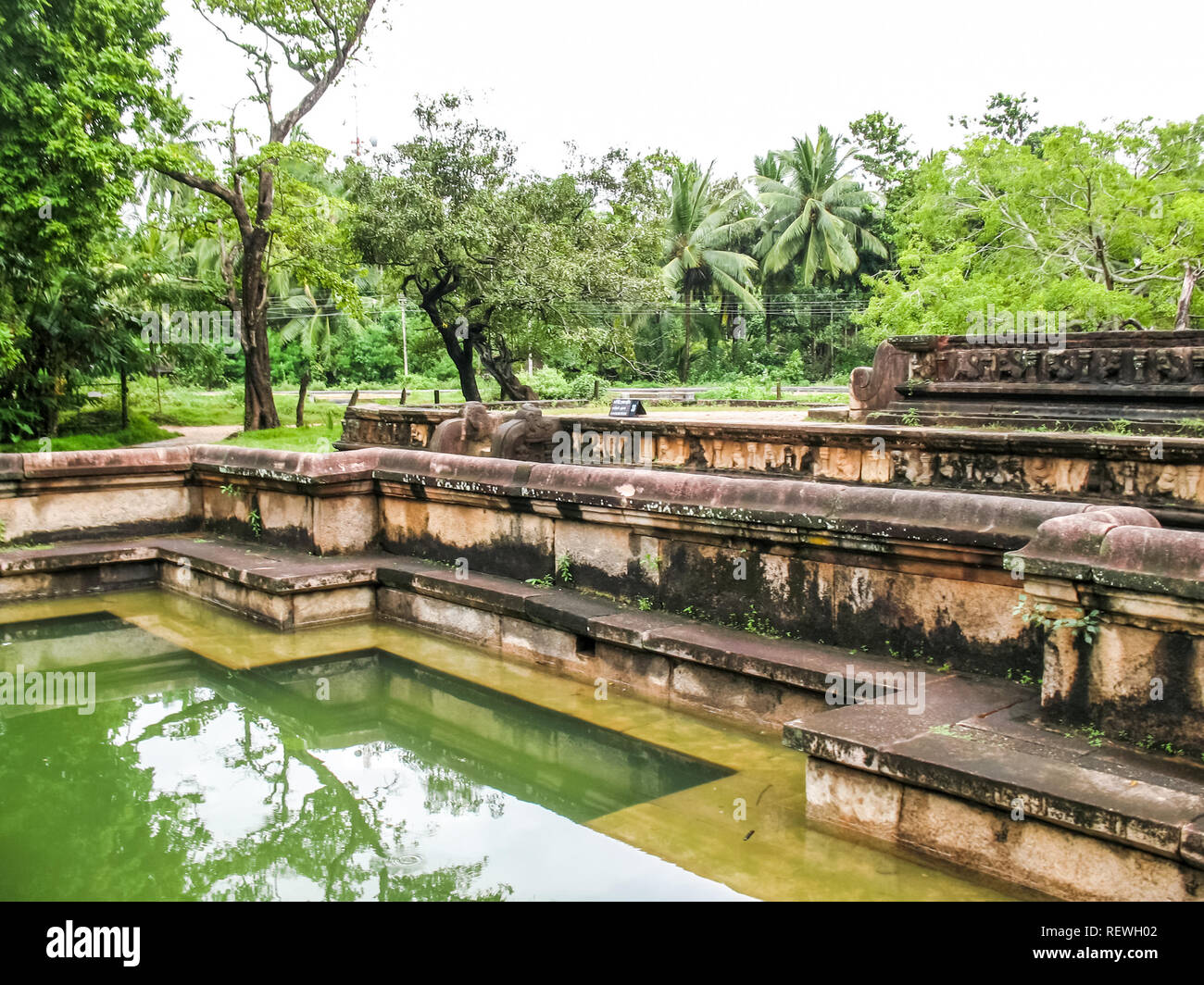 Polonnaruwa, Sri Lanka. The ruins of an ancient temple, traces of an ...
