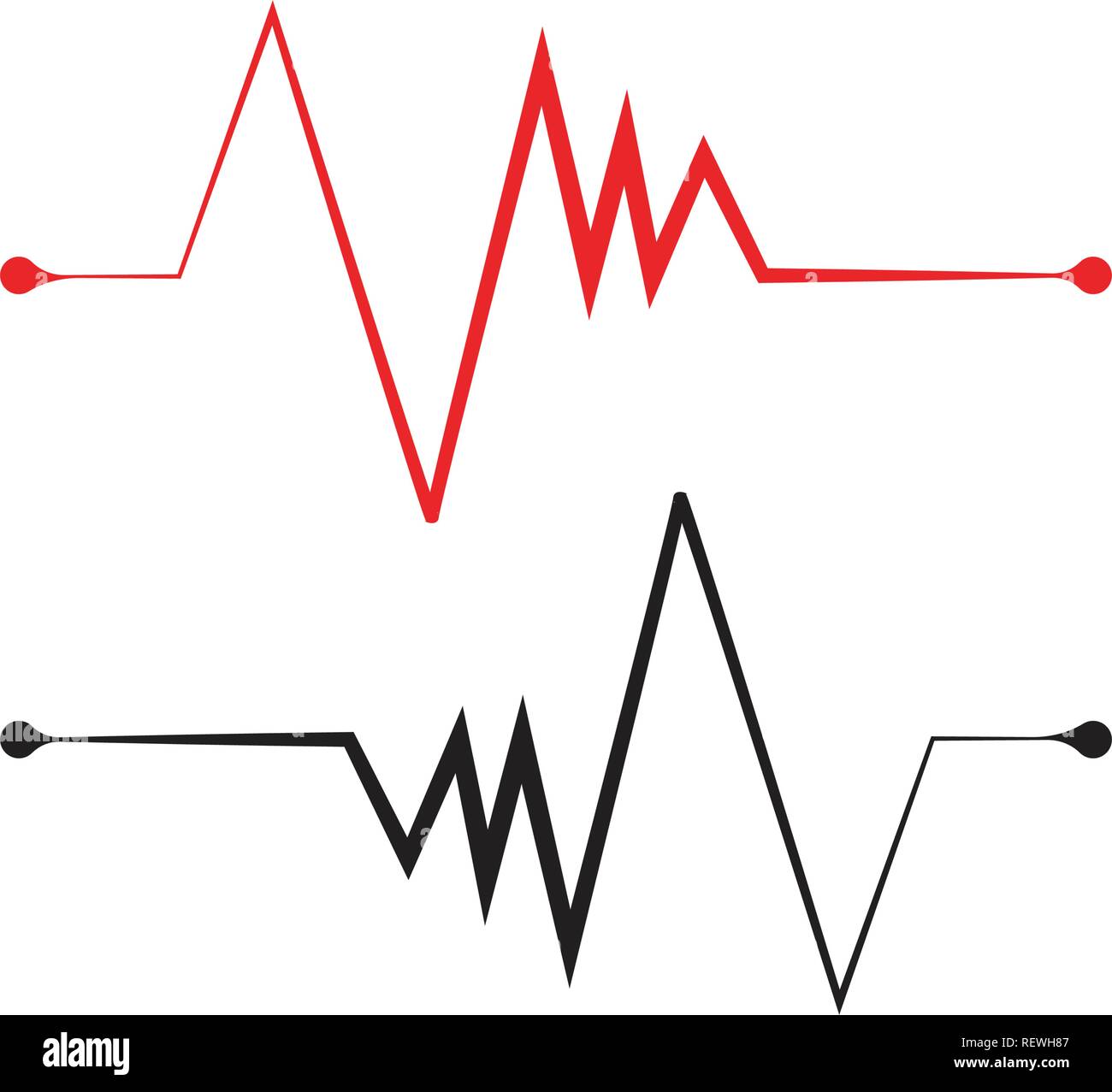 Heart beat line logo vector Stock Vector Image & Art - Alamy