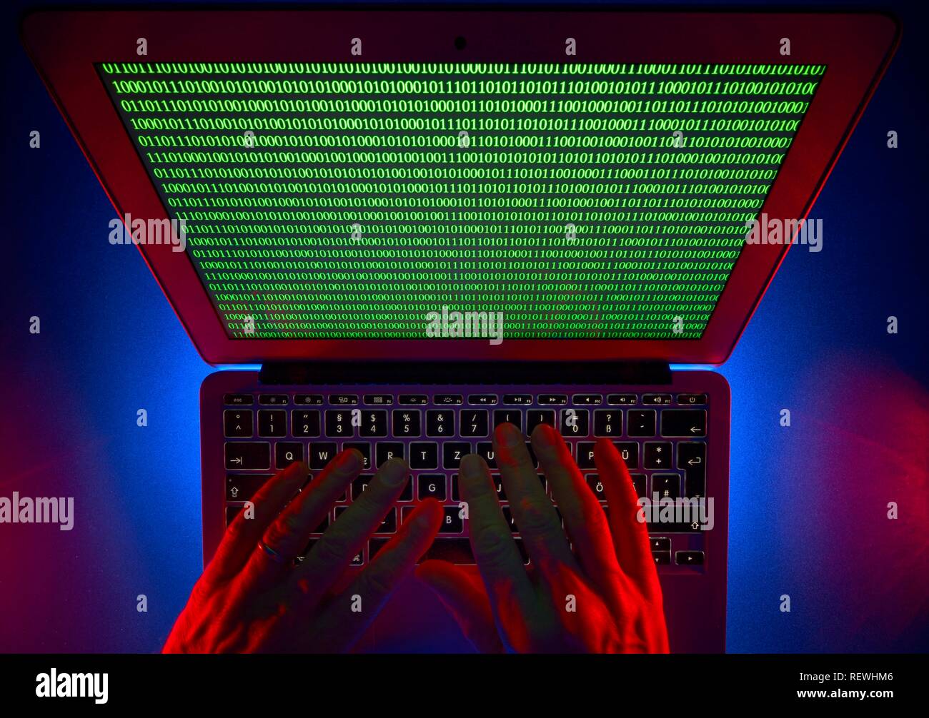 Hands on Computer Keyboard, Symbol Image Cybercrime, Computer Crime ...