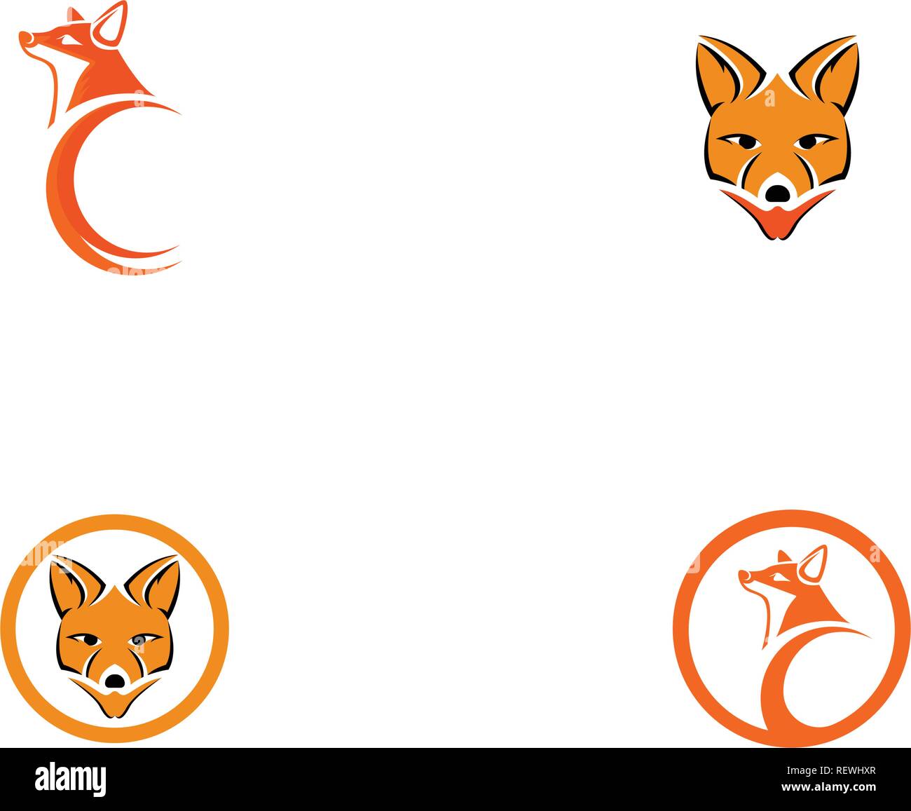 Fox logo vector template Stock Vector Image & Art - Alamy
