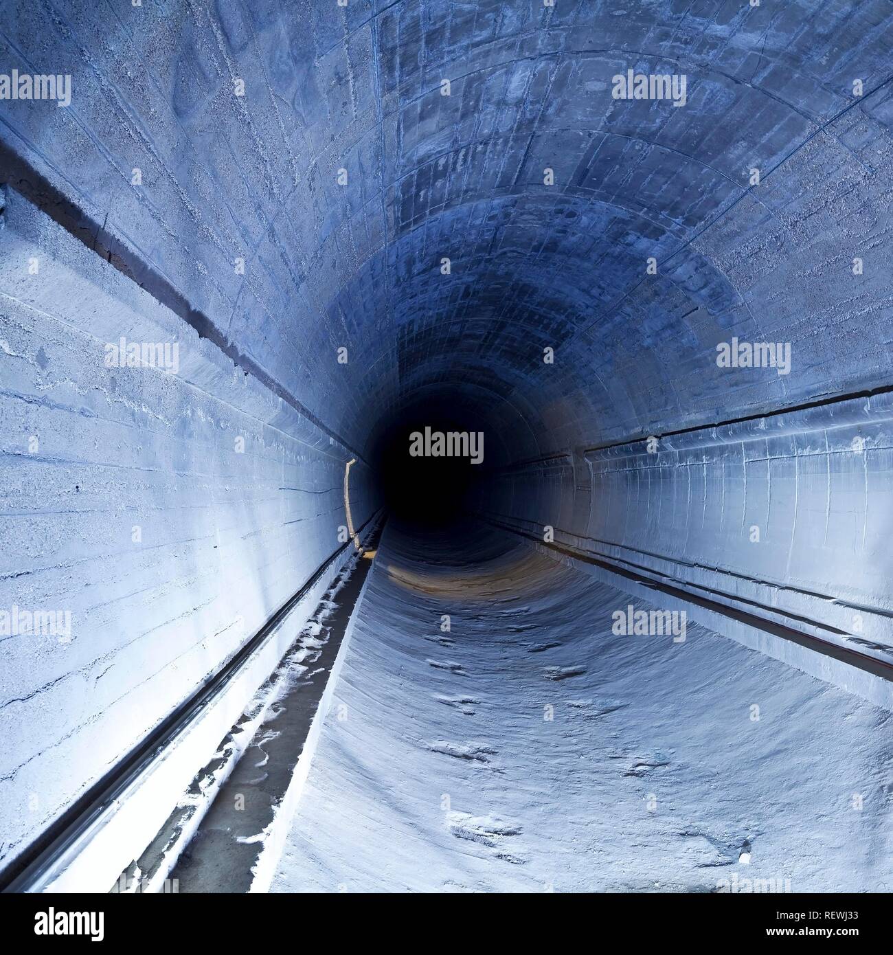 Gutted tunnel tube, Government bunker documentation site, Bad Neuenahr ...