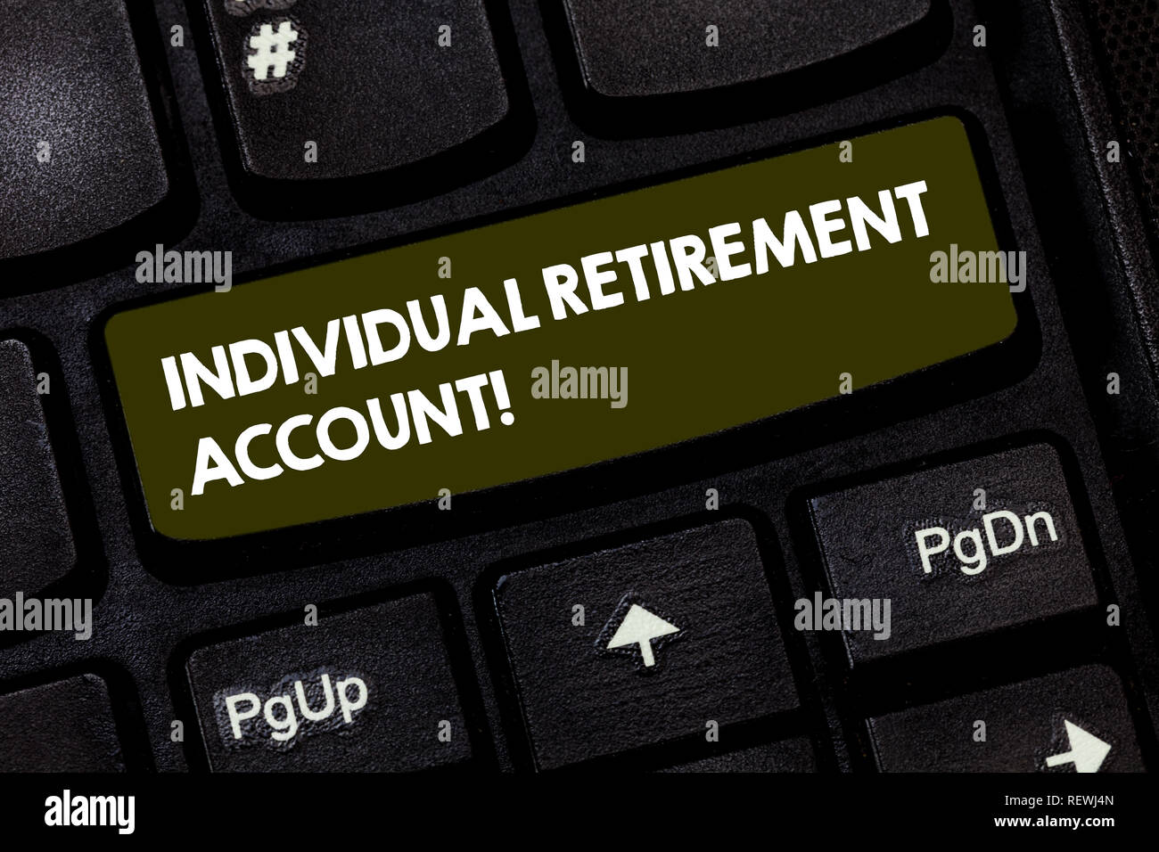 Writing note showing Individual Retirement Account. Business photo ...